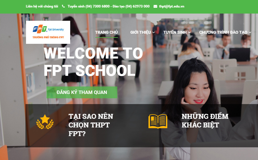 KHÁM PHÁ GIAO DIỆN MỚI CỦA WEBSITE THPT FPT | Trường THPT FPT Hà Nội